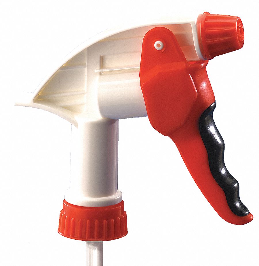 GRAINGER APPROVED Red/White Plastic Trigger Sprayer, 9-1/4 in, 6 PK ...