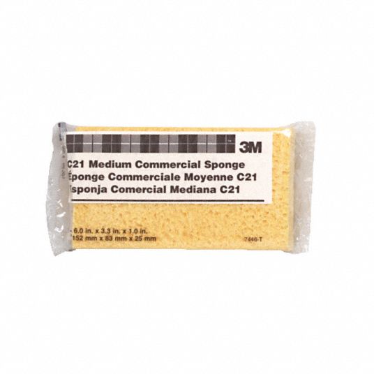 3M, Fiber, 7 in Lg, Sponge - 3LFX5|W4PK - Grainger