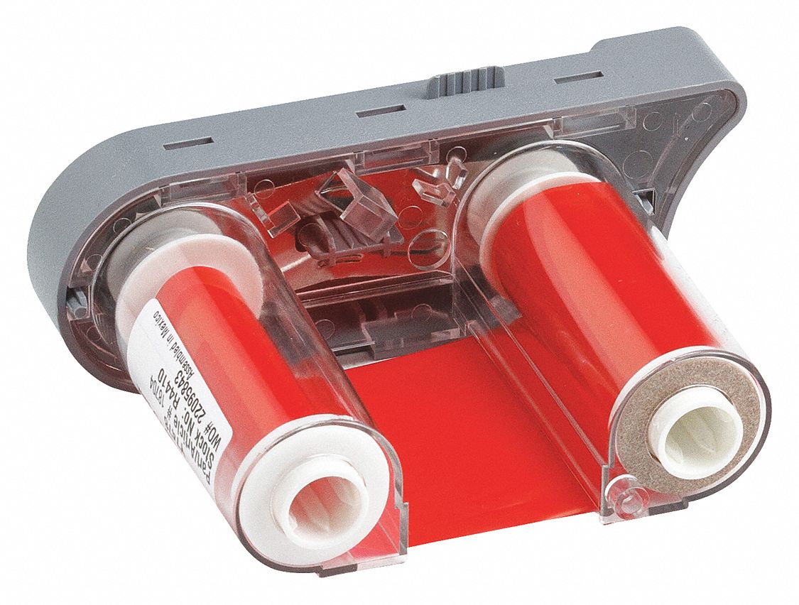 2 in x 75 ft, Red, Label Printer Ribbon Cartridge - 3LKF7|R4410-RD ...