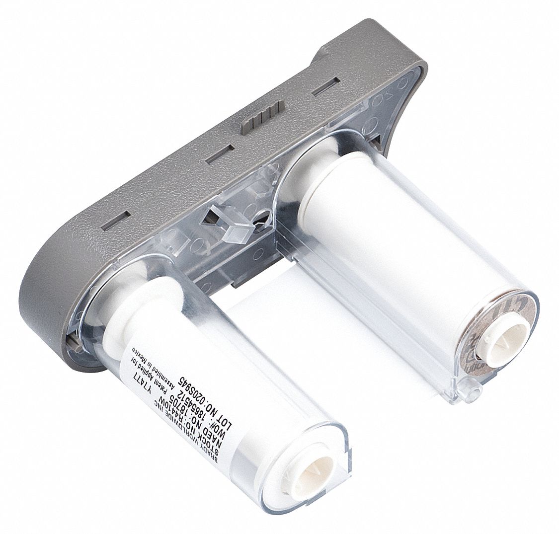 BRADY Label Printer Ribbon Cartridge: 2 in x 75 ft, White, Resin, R4400 ...