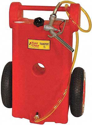 Fuel Caddy, Polyethylene Material, 15 gal Capacity, Used For Refueling ...