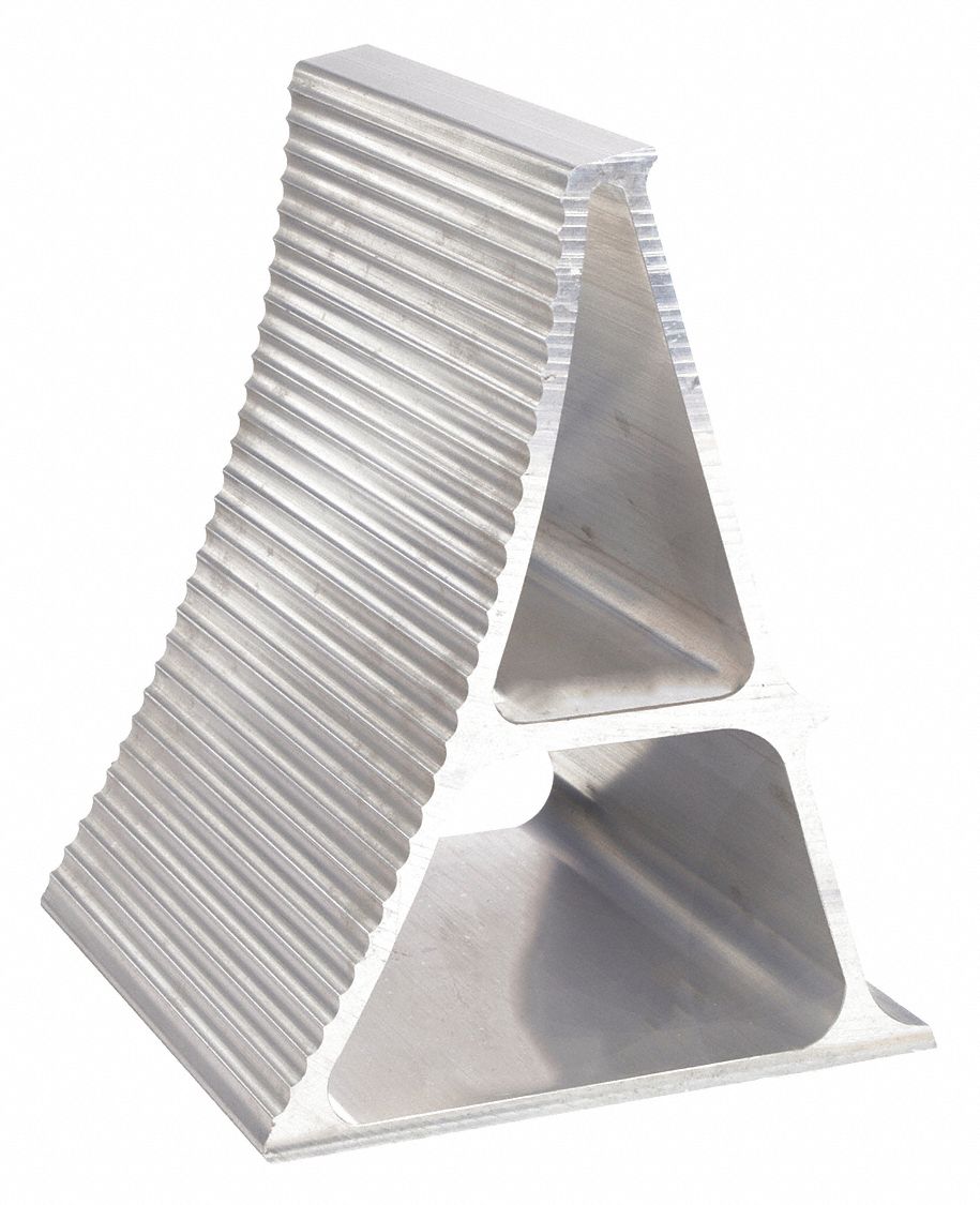 Aluminum, 8 3/4 in Overall Lg, Wheel Chock - 3LMP6|WC6096A - Grainger