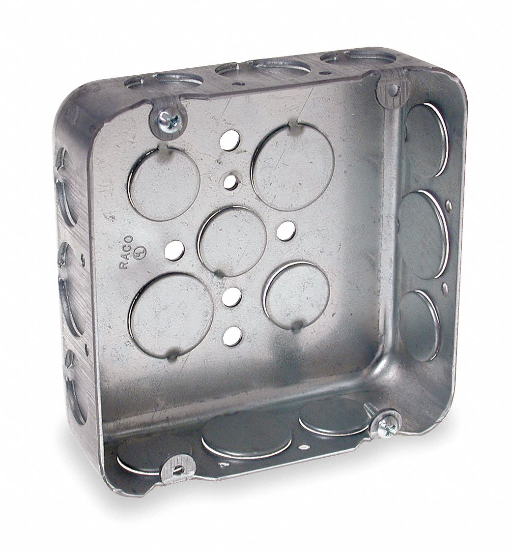 RACO Electrical Box: Steel, 1 1/2 in Nominal Dp, 4 11/16 in Nominal Wd ...
