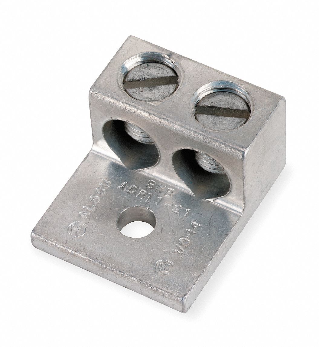 BLACKBURN Mechanical Connector: 2 Conductors, Aluminum, 1/2 in Stud ...