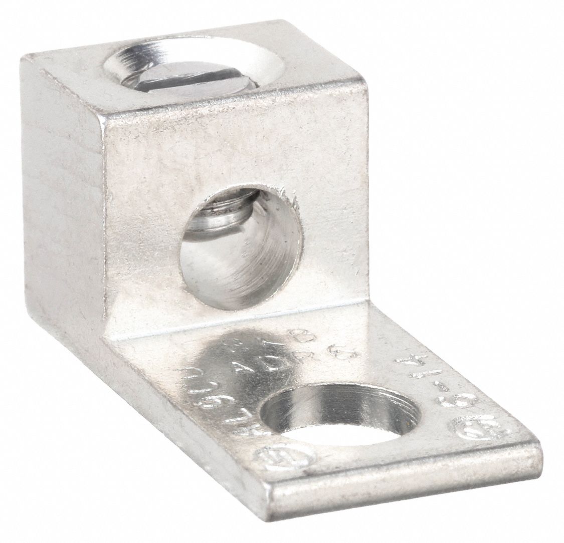 BLACKBURN MECHANICAL CONNECTOR, 1 CONDUCTOR, ALUMINUM, ¼ IN STUD SIZE ...