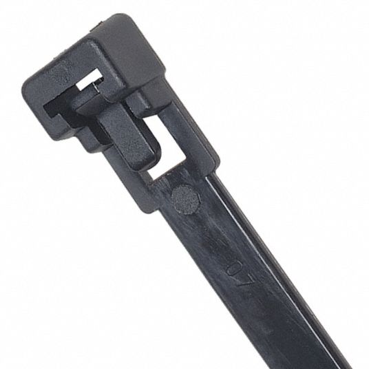 Cable Tie, Standard, Color Black, PK 100 - Grainger