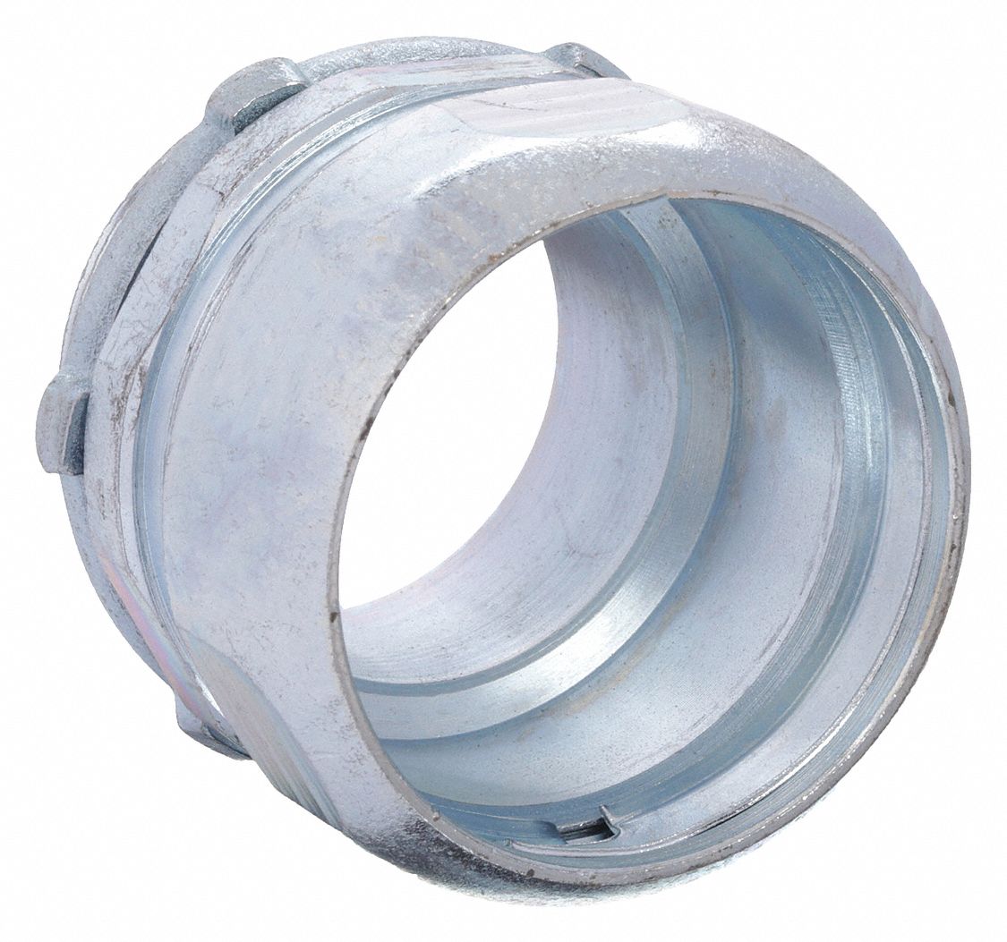 Steel, 1 1/2 in Trade Size, Compression Connector for RMC/IMC Conduit ...