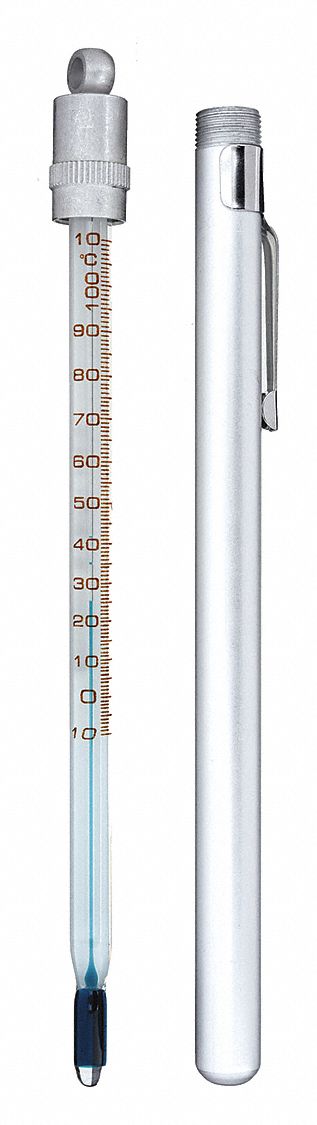 NIST-Traceable, -10° to 110°C, Pocket Liquid In Glass Thermometer ...