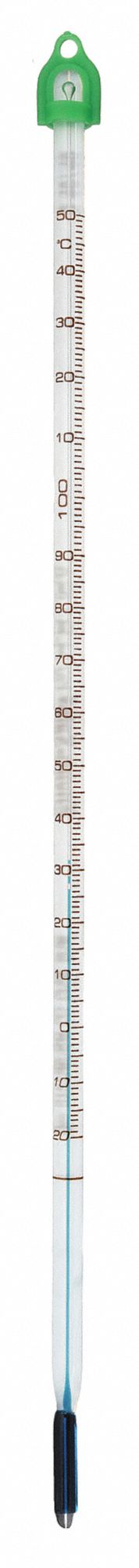 Liquid In Glass Thermometer, Immersion Depth 76mm - Grainger