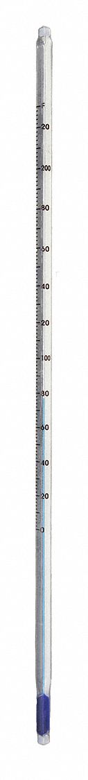 EVER-SAFE, 0°F to 230°F, Full Immersion, Liquid In Glass Thermometer ...