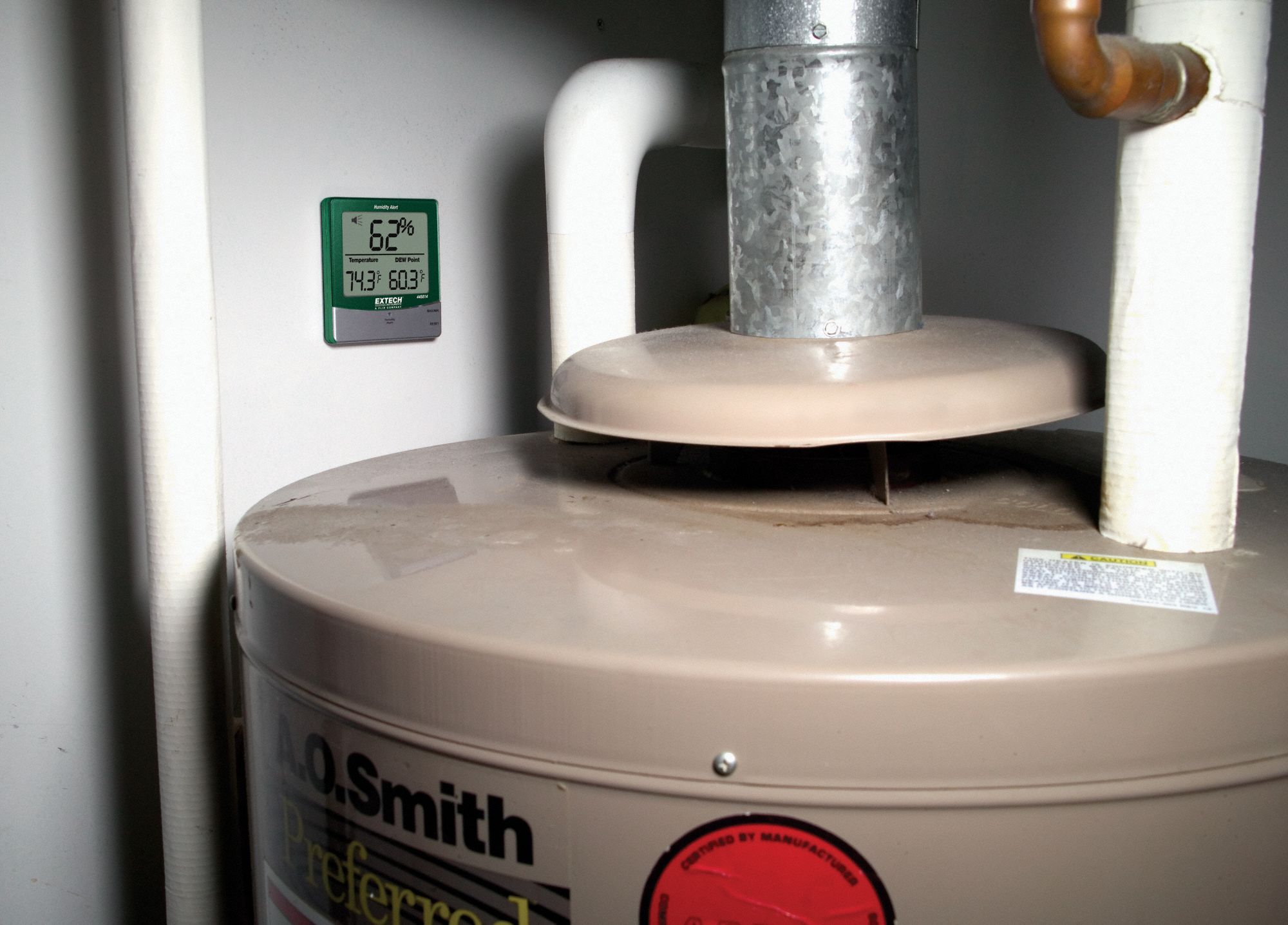 EXTECH Digital Hygrometer: Indoor, 14° to 140°F/-10° to 60°C, 10% to 99 ...