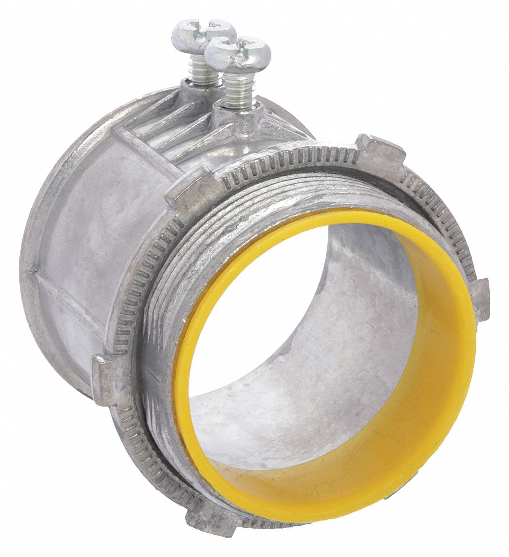 Zinc, 2 in Trade Size, Insulated Set Screw Connector, Concrete Tight ...