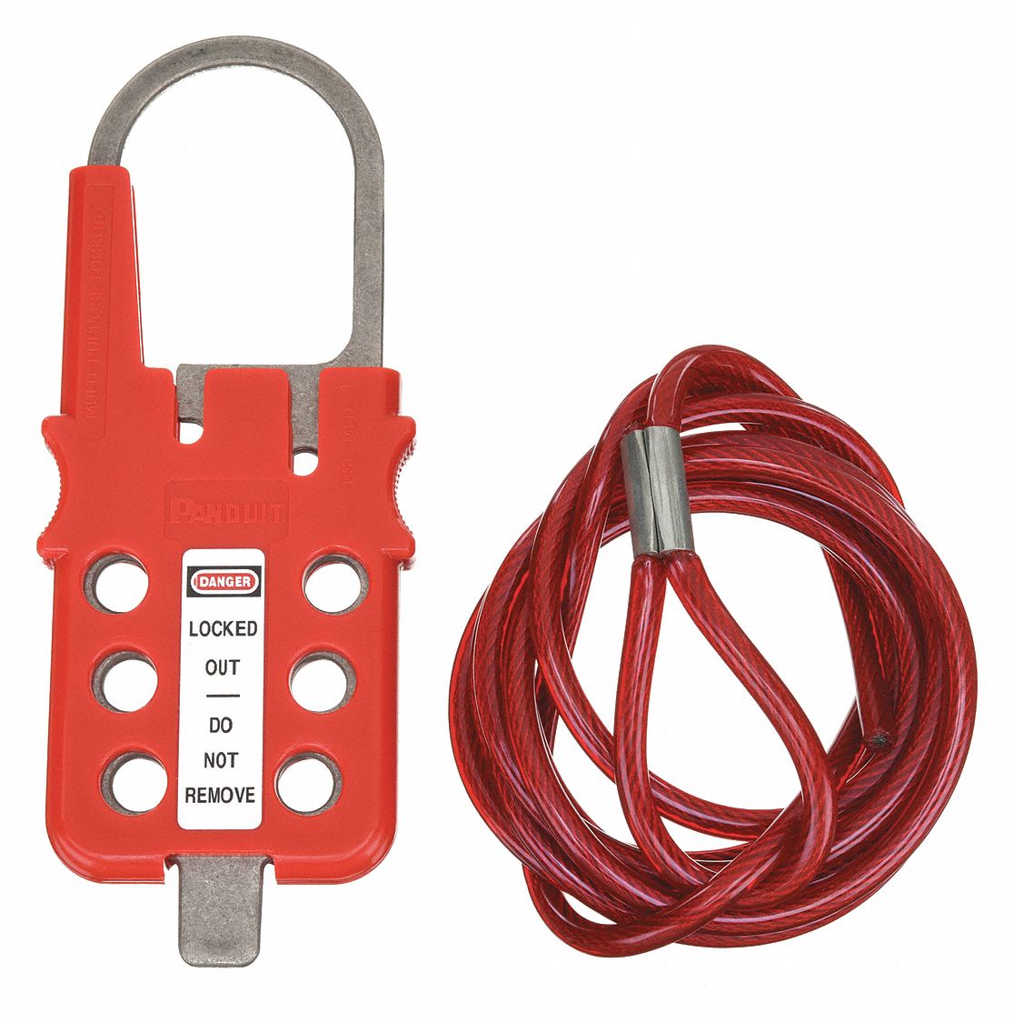PANDUIT Dispositivo de Bloqueo de Cable para Múltiples Usos, Acero/Nailon, 6 pies - Bloqueos de ...