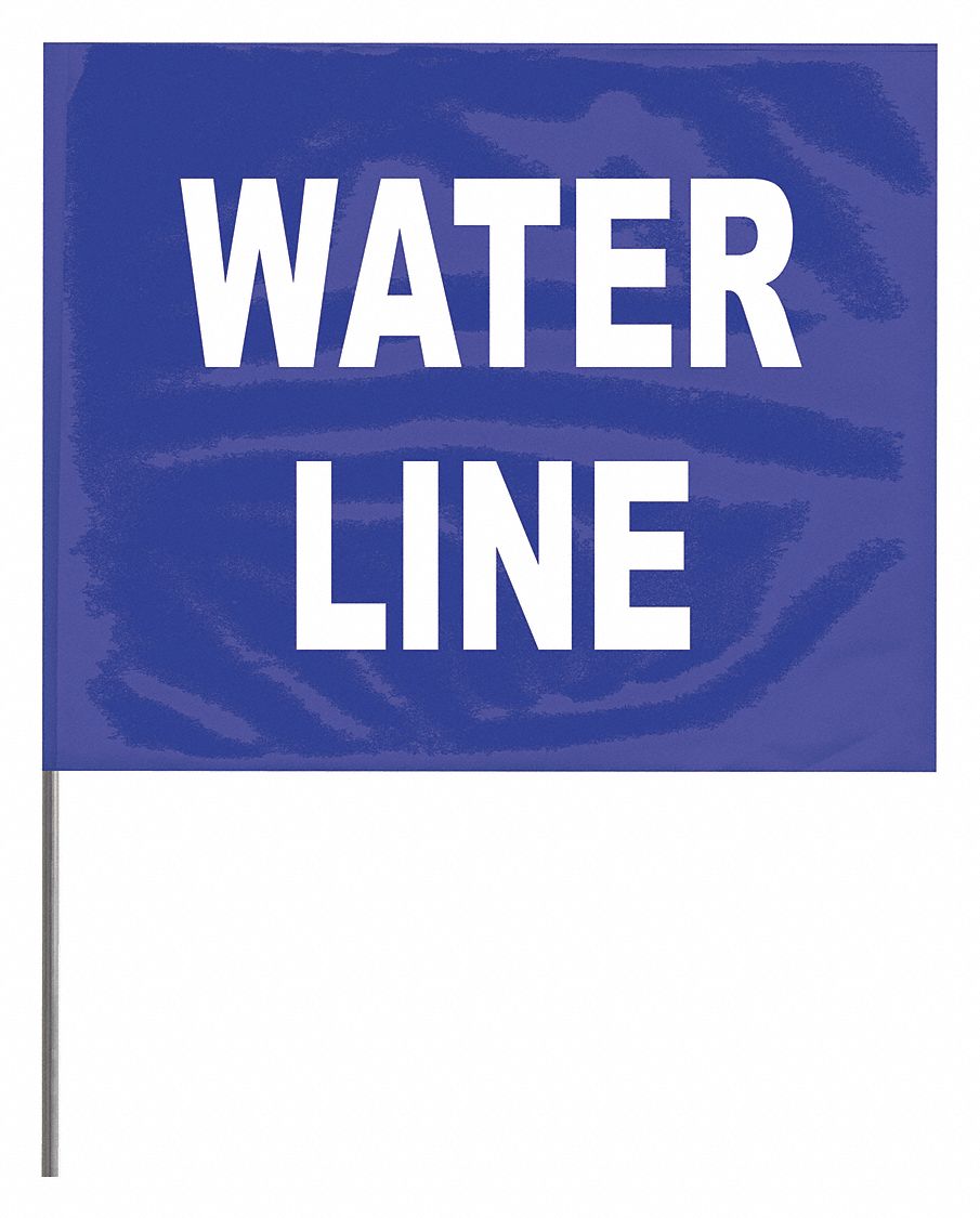 4 in x 5 in Flag Size (HxW), 21 in Staff Ht, Marking Flag - 3LUP6 ...