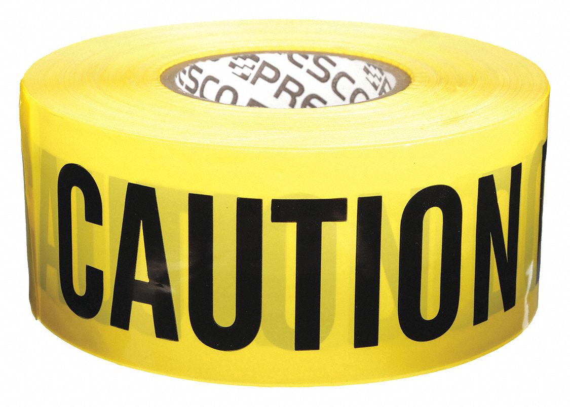 1,000 ft Lg, 3 in Wd, Barricade Tape - 3LUR3|B3103Y9-200 - Grainger