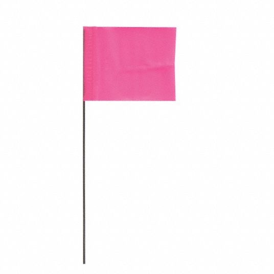 2 1/2 in x 3 1/2 in Flag Size (HxW), 15 in Staff Ht, Marking Flag ...