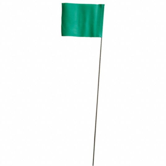 2 1/2 in x 3 1/2 in Flag Size (HxW), 15 in Staff Ht, Marking Flag ...