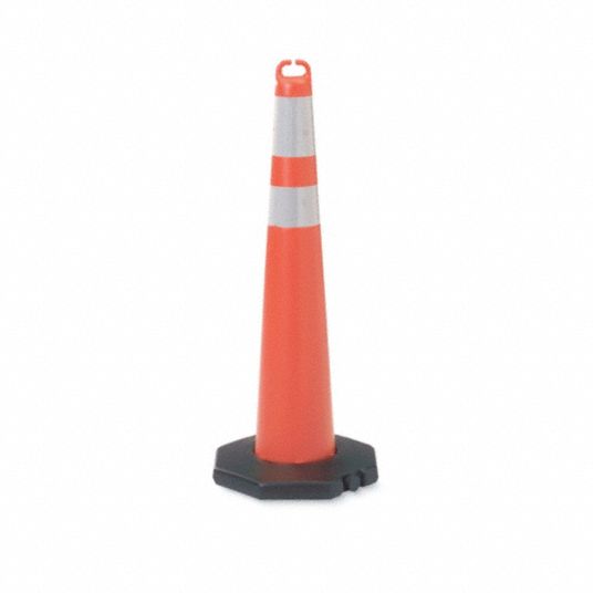 MUTCD Section 6F.64, 42 in Cone Ht, Traffic Cone with Bands - 3LVG3|500 ...