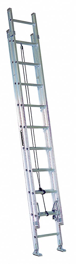 LOUISVILLE, 20 ft Ladder Size, Aluminum, Extension Ladder - 3LW20 ...