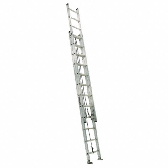 LOUISVILLE, 24 ft Ladder Size, Aluminum, Extension Ladder - 3LW21 ...