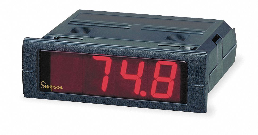 SIMPSON ELECTRIC, Digital Panel Meter, Temp, Digital Panel Meter ...