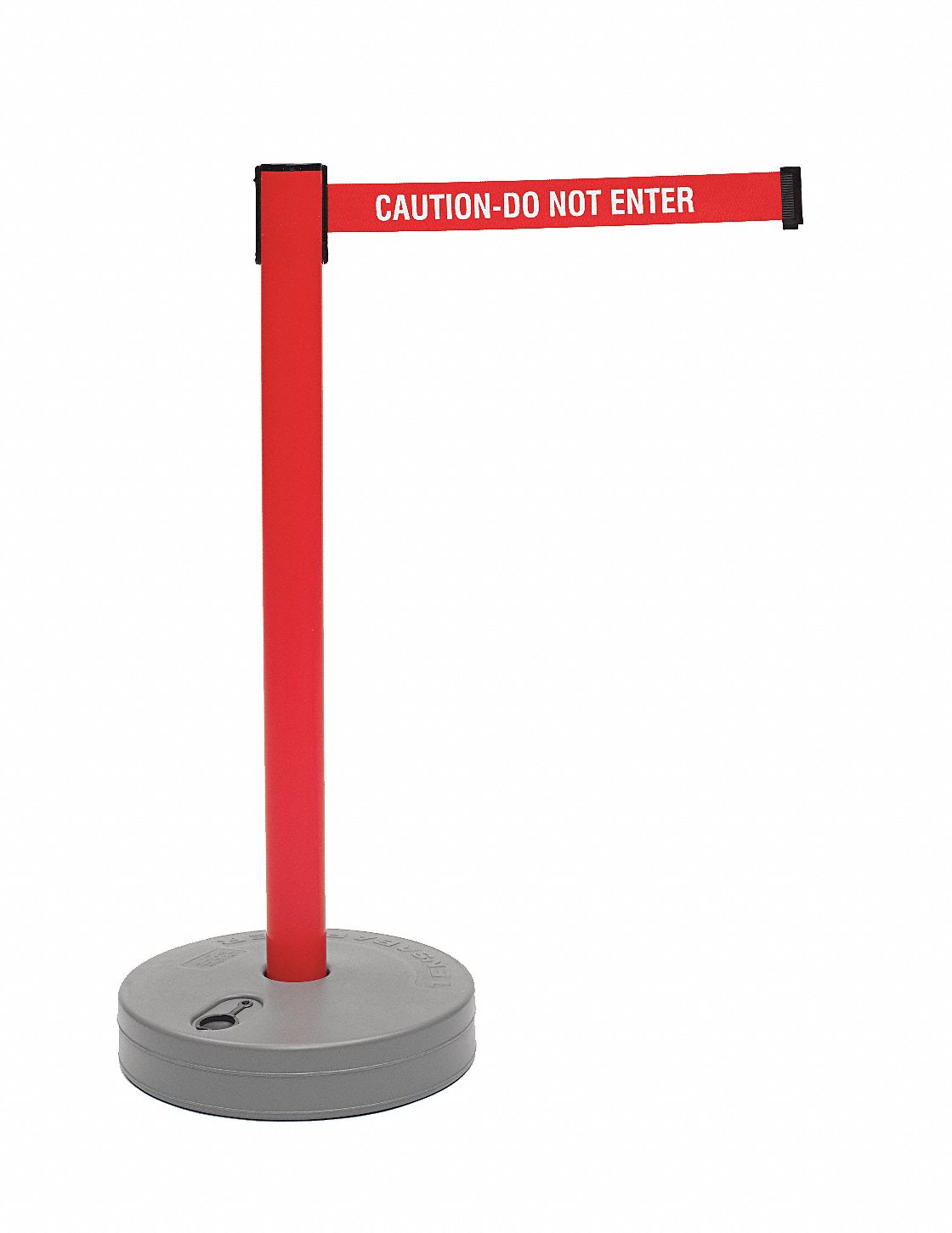 TENSABARRIER, Red, Caution Do Not Enter, Barrier Post with Belt - 3LWX9 ...