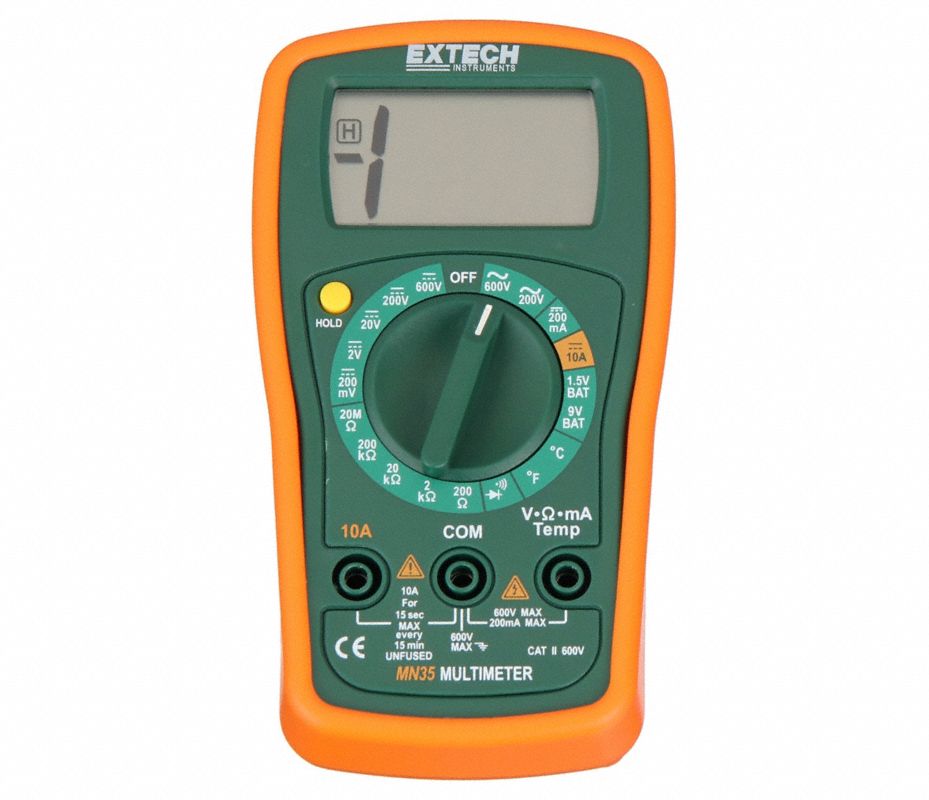 EXTECH Multímetro Digital EXTECH MN35 600V 10A 2000 conteos - 3LXX9 ...