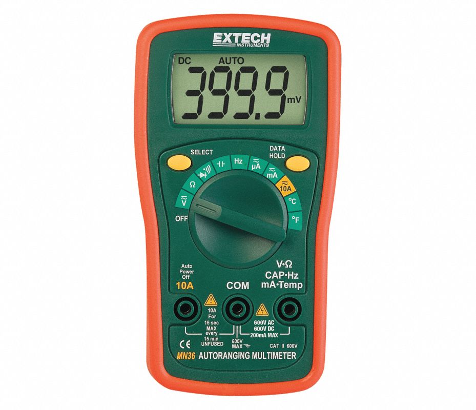 EXTECH Multímetro Digital EXTECH® MN36 600V 10A 4000 conteos ...
