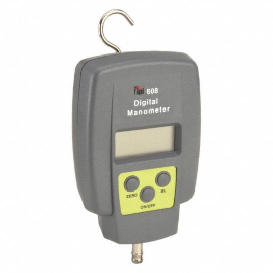 TEST PRODUCTS INTL., -60 in wc to 60 in wc, 4 Digit Backlit LCD ...