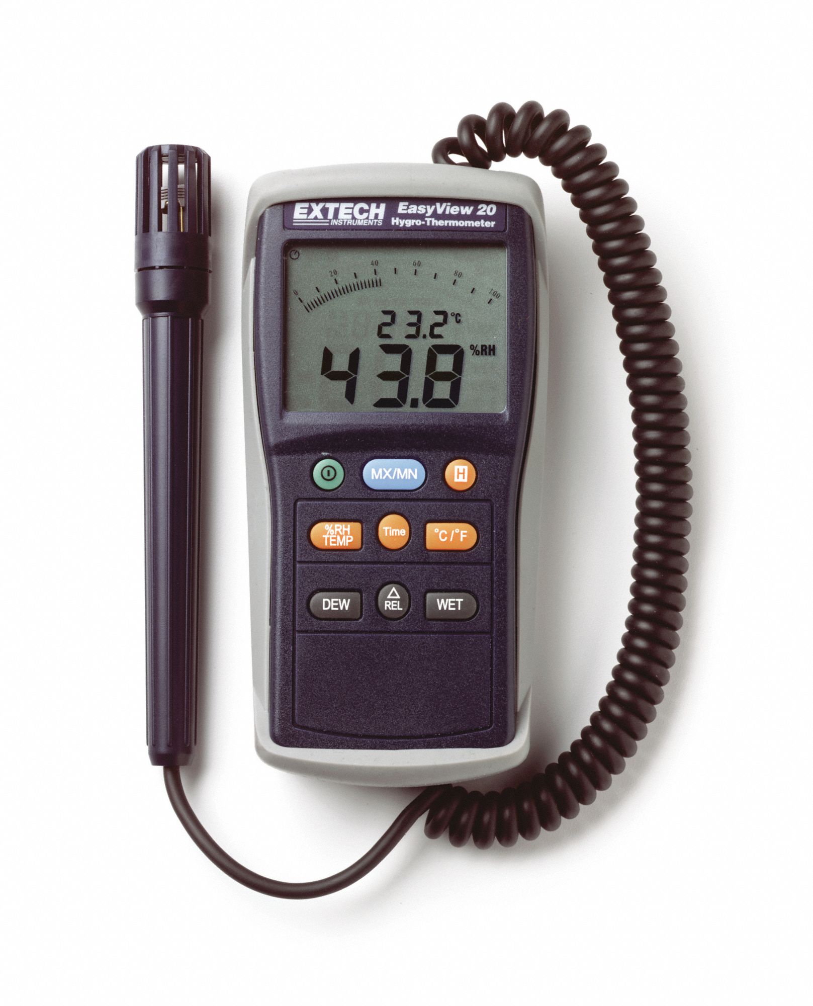 EXTECH Temperature Humidity Meter - 3LYT9|EA20 - Grainger