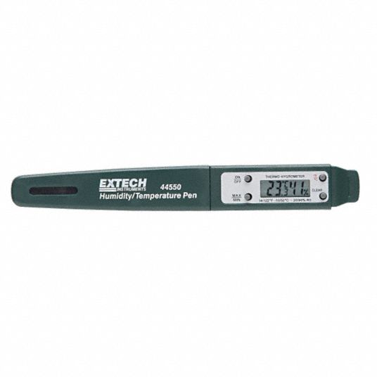EXTECH Temperature Humidity Meter: Onboard, Without Data Logging, 10% ...