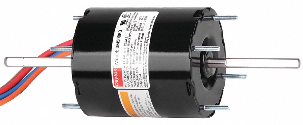 DAYTON Motor HVCA,1550rpm,115V,1.3A,60Hz - Motores de 3.3 Pulgadas de ...