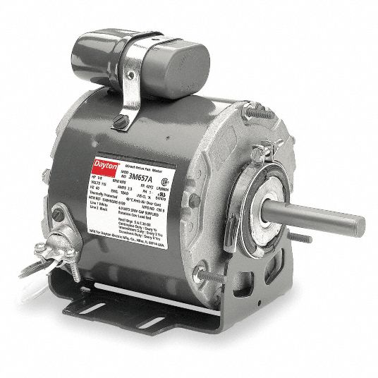 1/3 HP Unit Heater Motor,1075 Nameplate RPM,115 Voltage, Frame 48YZ ...