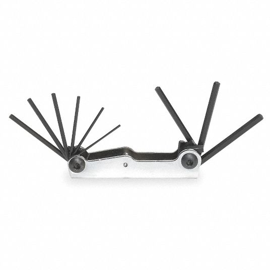Folding Hex Key Set, Number of Pieces 9 - Grainger