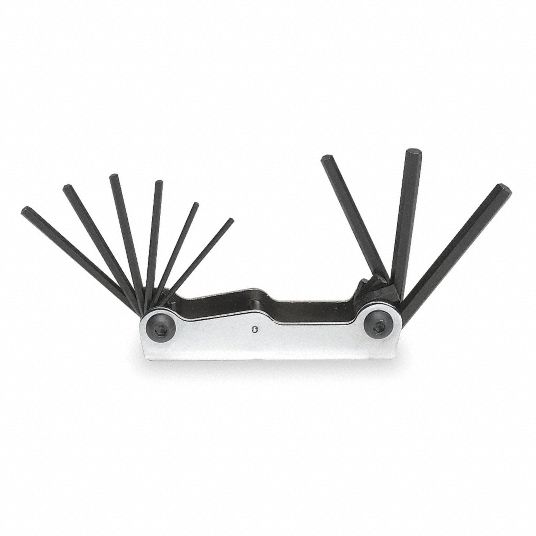 Folding Hex Key Set, Number of Pieces 9 - Grainger