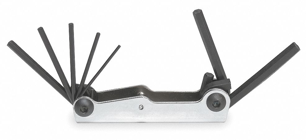 Folding Hex Key Set, Number of Pieces 7 - Grainger