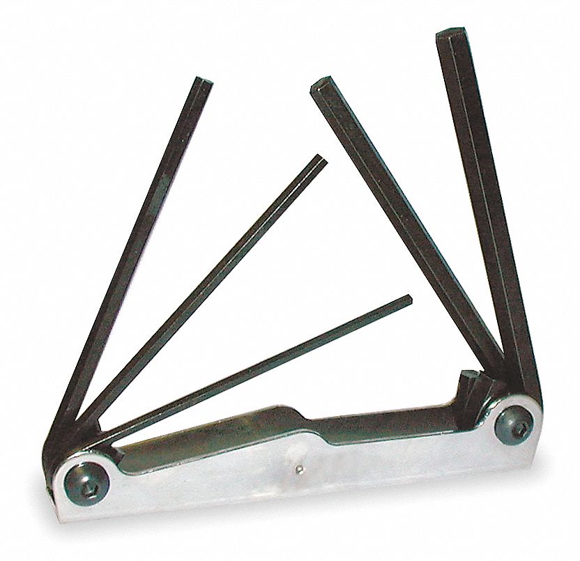Folding Hex Key Set, Number of Pieces 5 - Grainger