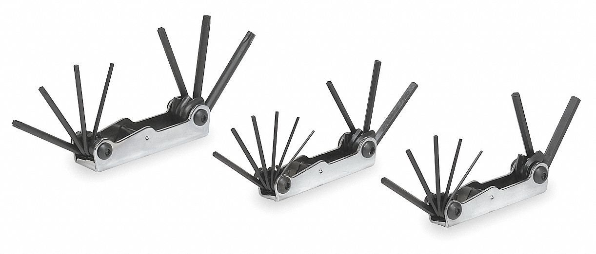 Folding Hex/Torx Key Set, Number of Pieces 23 - Grainger