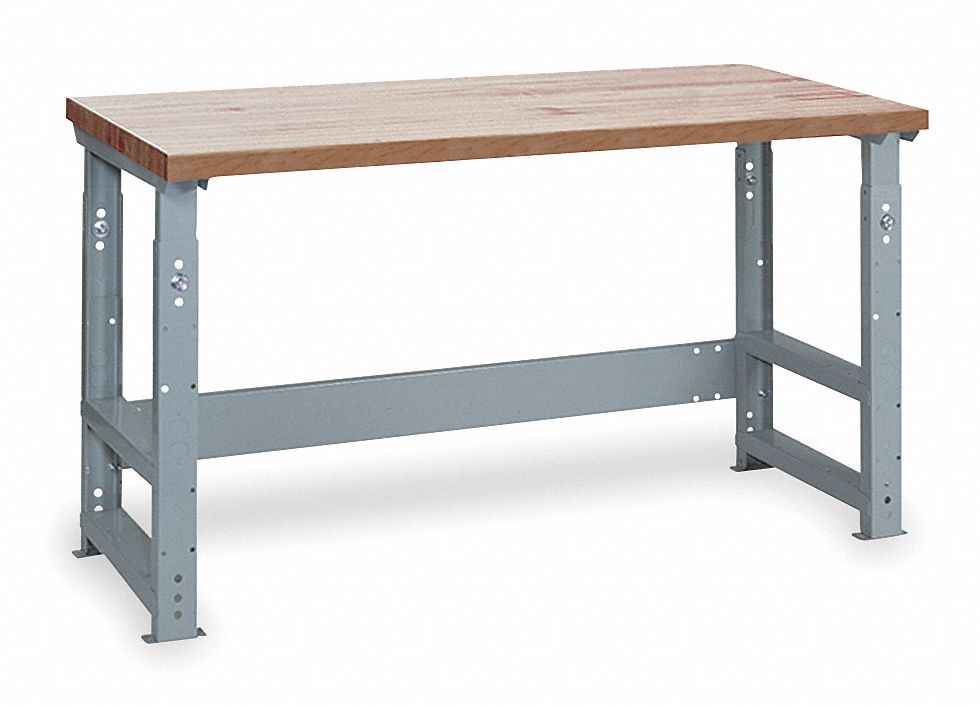 Workbench, Laminate, 34 in Depth, 29 to 37 in Height, 60 in Width ...