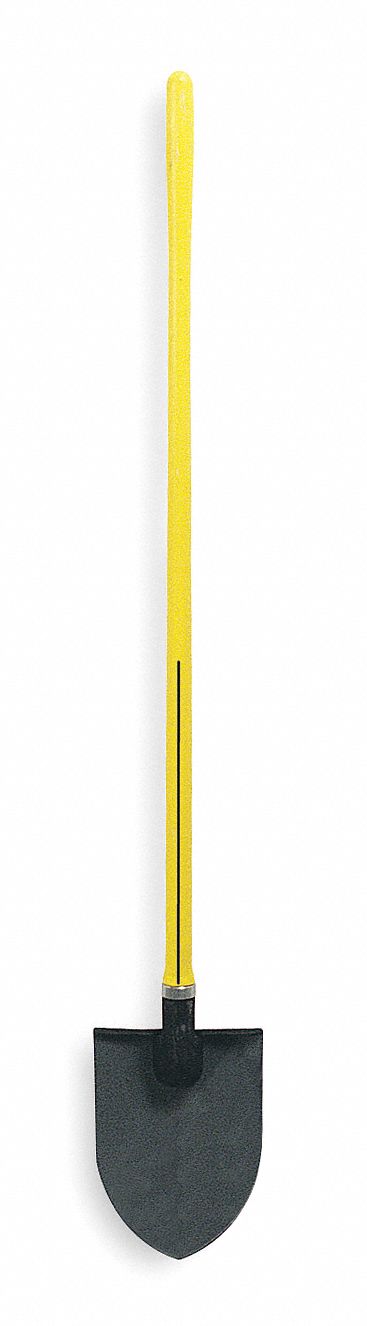 Round Point Shovel,48 In.Handle,14 ga. - Grainger