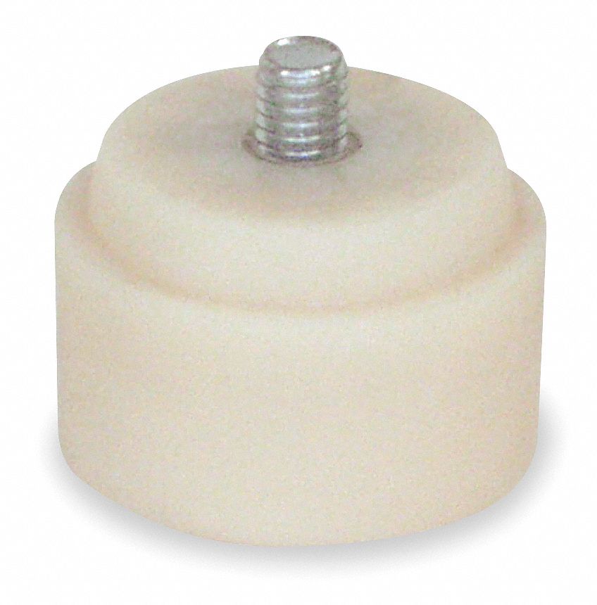 NUPLA Hammer Tip: Medium, Nylon, 3 in Dia, 1/2-13 Thread Size, Threaded ...