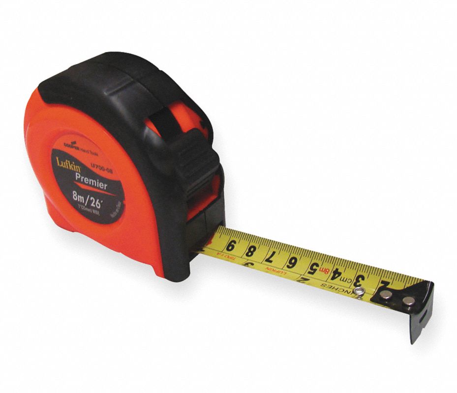 CRESCENT LUFKIN Cinta Métrica,8m,1",Acero,Negro/Naranja - Cintas de ...