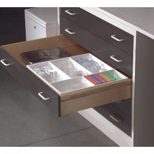 18 1/8 in Overall Wd, 4 1/4 in Overall Ht, Drawer Organizer - 3MGU6 ...