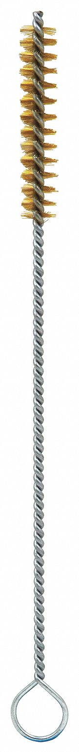 TANIS Tube and Pipe Brush: Loop End Handle, Brass Bristle, Tan, 0.5 in ...