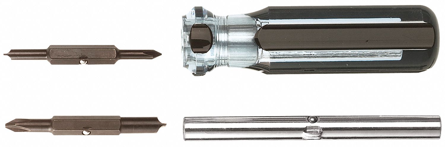 KLEIN TOOLS, Phillips/Slotted Tip, #1/#2/5/16 in/9/32 in Tip Size ...