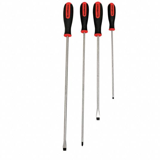 Extra Long Screwdriver Set, Assorted, Number of Pieces 4 - Grainger