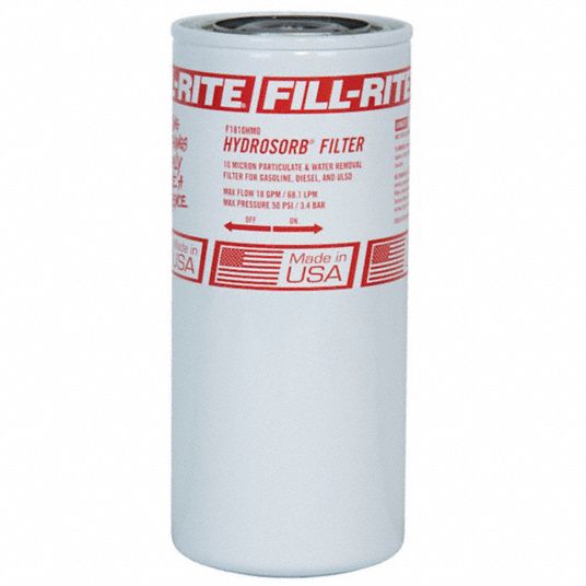 FILL-RITE, Canister-Style Fuel Filter, Particulate/Water, Replacement ...