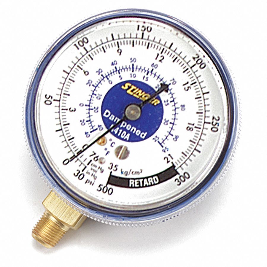 BACHARACH, Low Side Gauge, 500 psi, Low Side Gauge - 3MMP4|2002-0410 ...