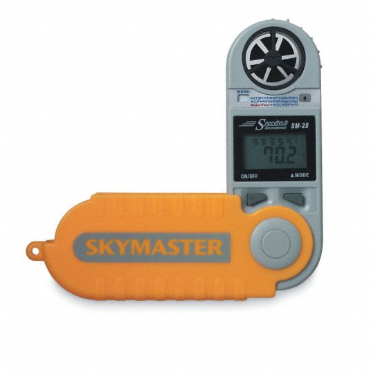 Wind Speed Indicator, Rotating Vane and Thermistor, No, Yes, 0.4 to 89 ...