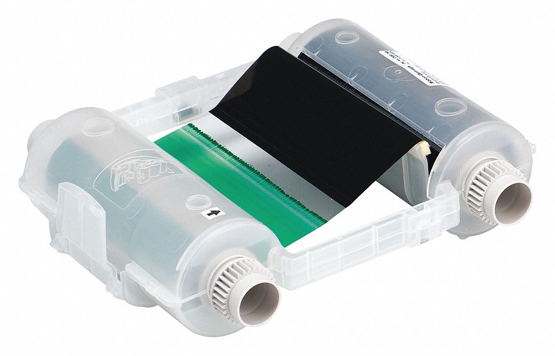 4 5/16 in x 200 ft, Black/Green, Label Printer Ribbon Cartridge - 3MU61 ...